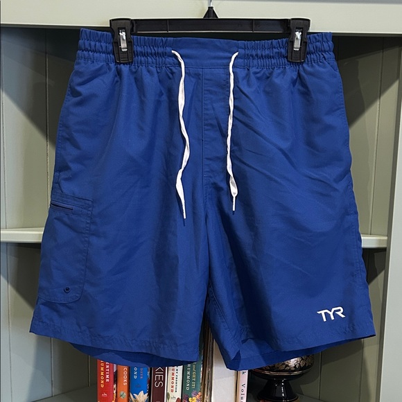 TYR | Shorts | Tyr Deck X Medium Blue Swim Trunks | Poshmark